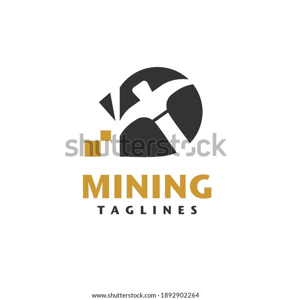 Mining Logo Digital Mining Symbol Illustration Stock Vector (Royalty ...