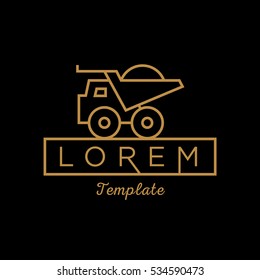 Mining Truck Minimal Sign Vector Design Stock Vector (Royalty Free ...