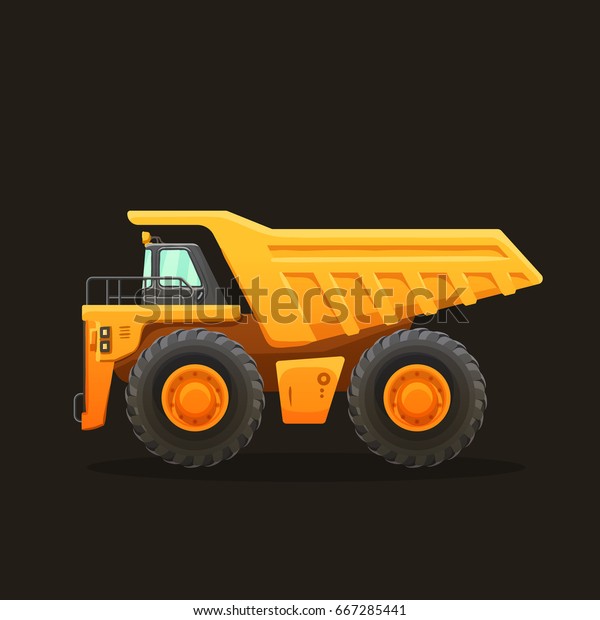 Mining Truck Vector Cartoon Isolated Illustration: เวกเตอร์สต็อก (ปลอด ...