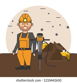 Mining Worker Cartoon Stock Vector (Royalty Free) 1210442650 | Shutterstock