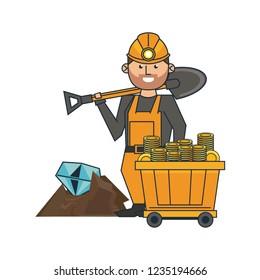 Mining Worker Cartoon Stock Vector (Royalty Free) 1235194666 | Shutterstock