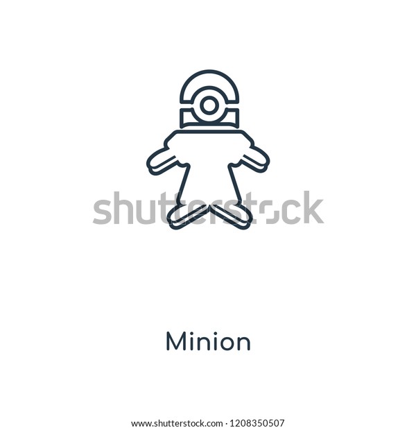 Minion Concept Line Icon Linear Minion Stock Vector (Royalty Free ...