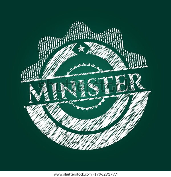 Minister On Chalkboard Vector Illustration Detailed Stock Vector ...