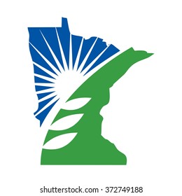 Minnesota Logo Vector Leaf Nature Symbol: vector de stock (libre de ...