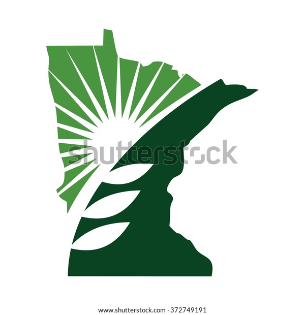 Minnesota Logo Vector Leaf Nature Symbol Stock Vector (Royalty Free ...