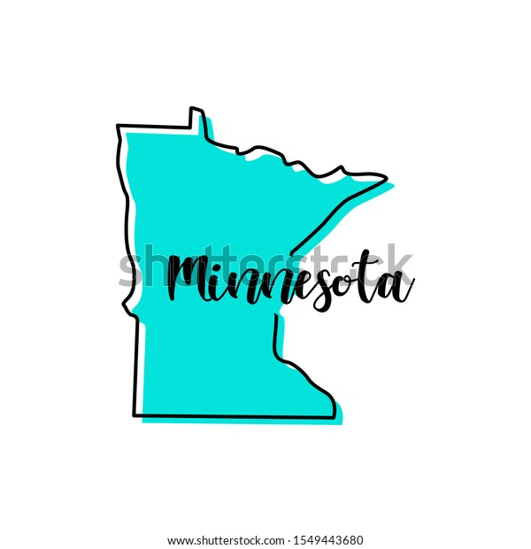 Minnesota Map Vector Design Template Stock Vector (Royalty Free ...