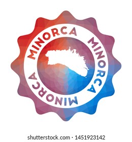 Minorca Low Poly Logo Colorful Gradient Stock Vector (Royalty Free ...