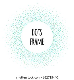 Mint Green Round Dots Frame Empty Stock Vector (Royalty Free) 682715440 ...