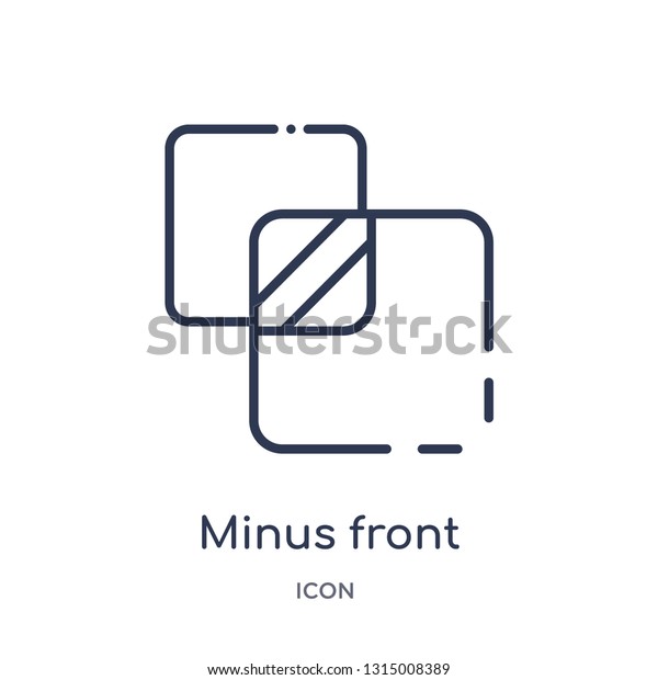 Minus Front Icon Shapes Outline Collection Stock Vector (Royalty Free ...