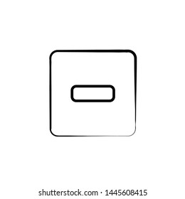 Minus Line Vector Outline Icon Stock Vector (Royalty Free) 1445608415 ...