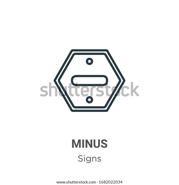Minus Symbol Inside Circle Outline Vector Stock Vector (Royalty Free ...