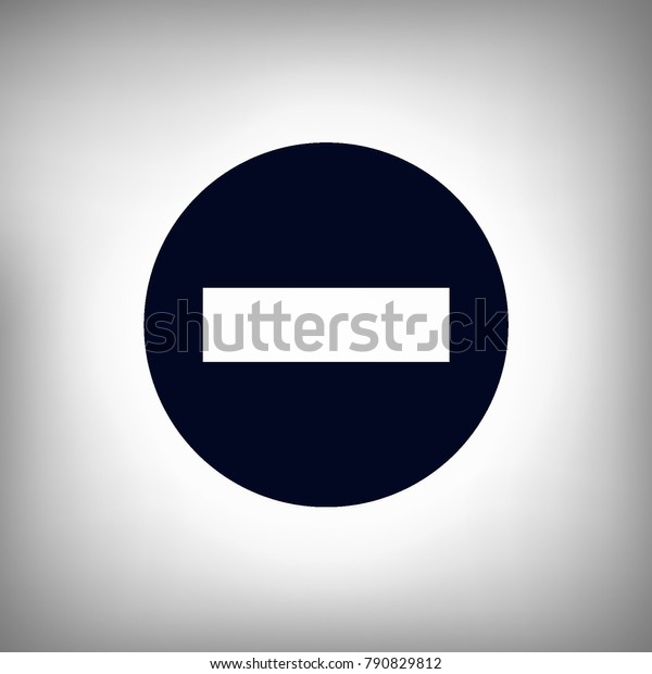 Minus Traffic Sign Icon Stock Vector (Royalty Free) 790829812 ...