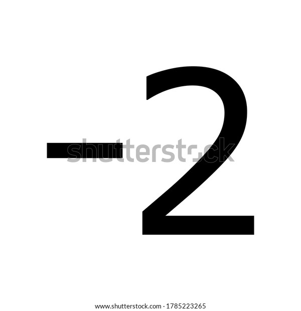 Minus Two Number Icon Vector Isolated Stock Vector (Royalty Free ...
