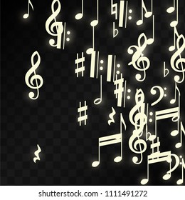 Miracle Musical Notes On Black Background Stock Vector (Royalty Free ...