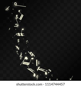 Miracle Musical Notes On Black Background Stock Vector (Royalty Free ...