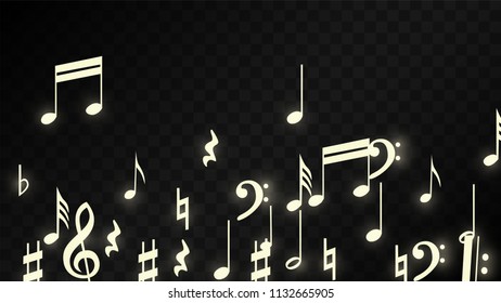 Miracle Musical Notes On Black Background Stock Vector (Royalty Free ...