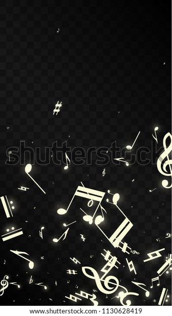 Miracle Musical Notes On Black Background Stock Vector (Royalty Free ...