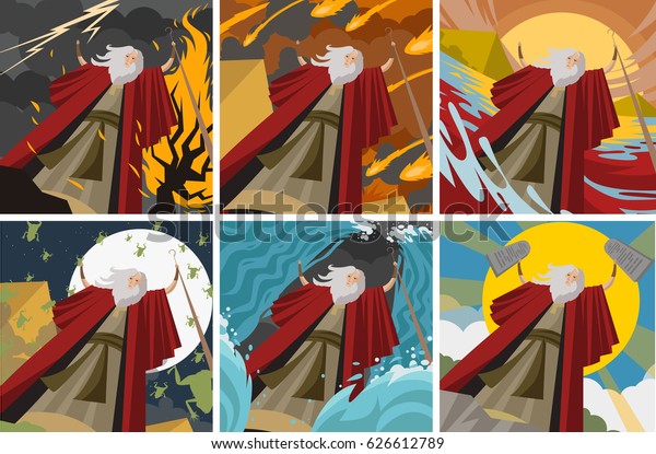 Miracles Moses Exodus Stock Vector (Royalty Free) 626612789