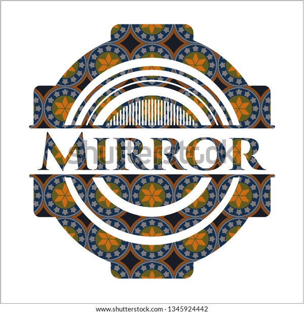Mirror Arabic Style Emblem Arabesque Decoration Stock Vector (Royalty ...