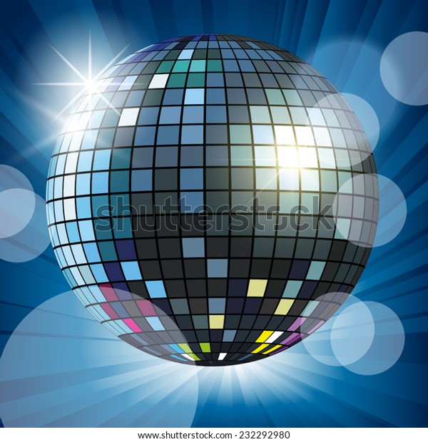 Mirror Disco Ball Reflection Vector Illustration Stock Vector (Royalty ...