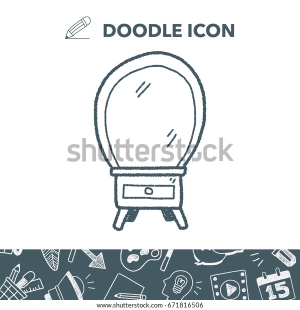 Mirror Doodle Stock Vector (Royalty Free) 671816506 | Shutterstock