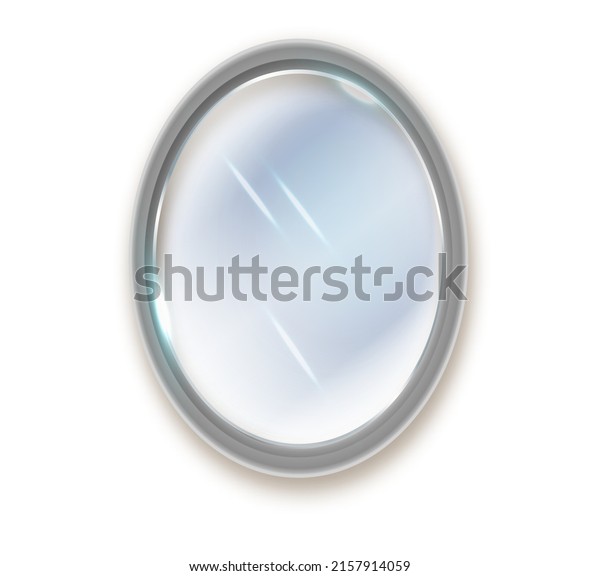 Mirror Oval Insulated Realistic Oval Mirror: เวกเตอร์สต็อก (ปลอดค่า ...
