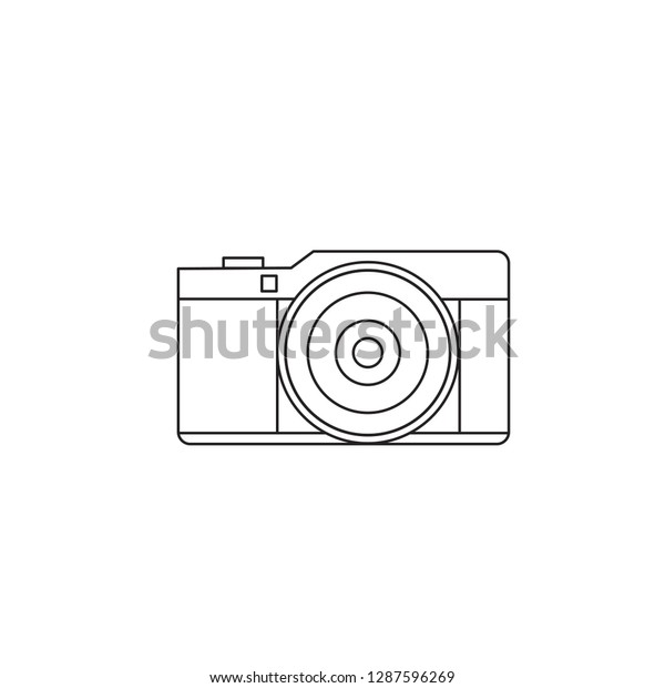 Mirrorless Camera Icon Logo Silhouette Vector Stock Vector (Royalty ...