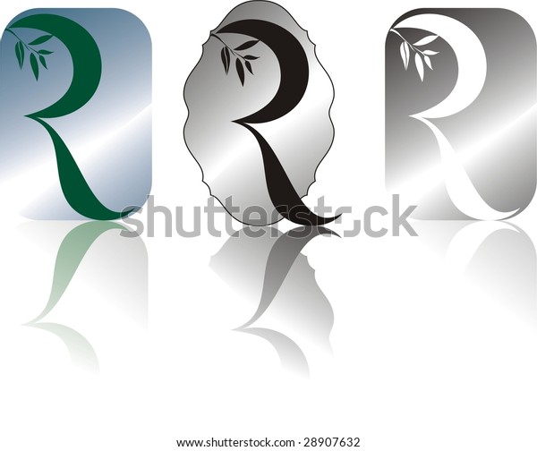 Mirrors Letter R Leaves Stock Vector (Royalty Free) 28907632 | Shutterstock