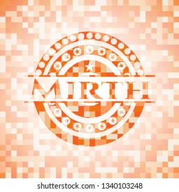 Tune Abstract Emblem Orange Mosaic Background Stock Vector (Royalty ...