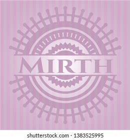 Mirth Badge Pink Background Vector Illustration Stock Vector (Royalty ...