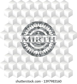 Mirth Grey Emblem Retro Geometric Cube Stock Vector (Royalty Free ...