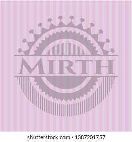 Mirth Pink Emblem Vector Illustration Detailed Stock Vector (Royalty ...