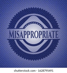 Misappropriate Badge Denim Texture Vector Illustration Stock Vector ...