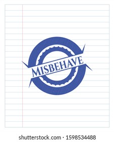 Misbehave Pen Effect Blue Ink Vector Stock Vector (Royalty Free ...