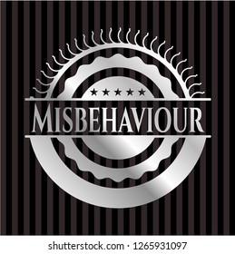 Misbehaviour Silvery Shiny Emblem Stock Vector (Royalty Free ...