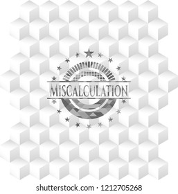 Miscalculation Realistic Grey Emblem Cube White: vector de stock (libre ...