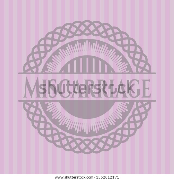 Miscarriage Pink Emblem Retro Vector Illustration Stock Vector (Royalty ...
