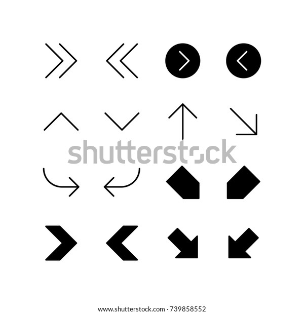 Miscellaneous Arrows Representing Sign Symbols Stock Vector (Royalty ...
