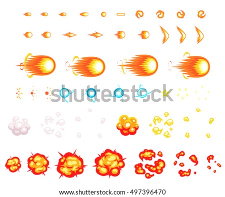 Miscellaneous Shoot Game Sprites Suitable Side Vector de stock (libre ...
