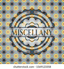 Miscellany Arabic Badge Background Arabesque Decoration Stock Vector ...