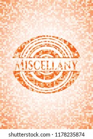 Miscellany Orange Tile Background Illustration Square Stock Vector ...