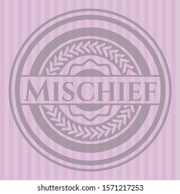 Mischief Pink Emblem Retro Vector Illustration Stock Vector (Royalty ...