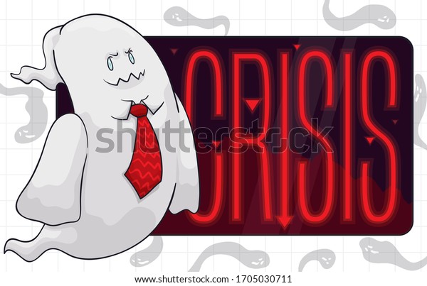 Mischievous Ghost Like Evil Business Man Stock Vector (Royalty Free ...