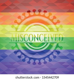 Misconceived Lgbt Colors Emblem Vector Illustration Stock Vector ...