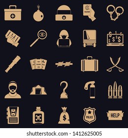 Misconduct Icons Set Simple Set 25 Stock Vector (Royalty Free ...