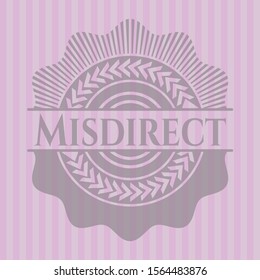 Misdirect Retro Pink Emblem Vector Illustration Stock Vector (Royalty ...