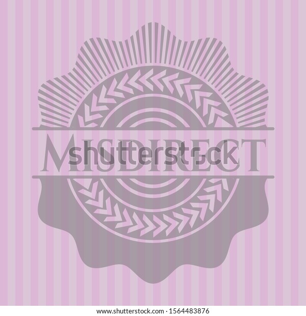 Misdirect Retro Pink Emblem Vector Illustration Stock Vector (Royalty ...