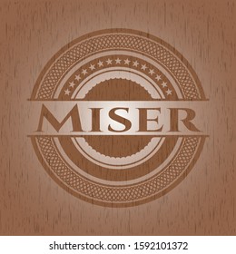 Miser Wood Icon Emblem Vector Illustration Stock Vector (Royalty Free ...