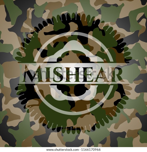 Mishear Camouflaged Emblem Stock Vector (Royalty Free) 1166170966 ...
