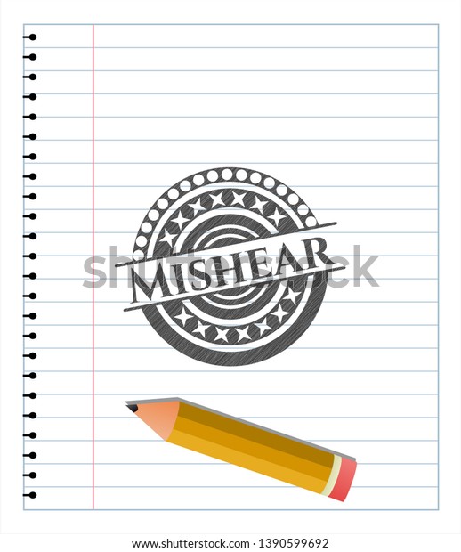 Mishear Drawn Pencil Vector Illustration Detailed Stock Vector (Royalty ...